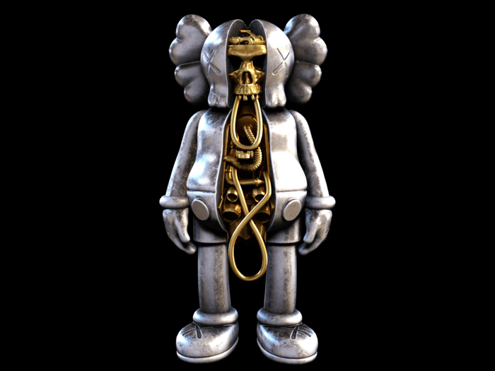 Second Life Marketplace - Fat Decor Machine Kaws Chrome